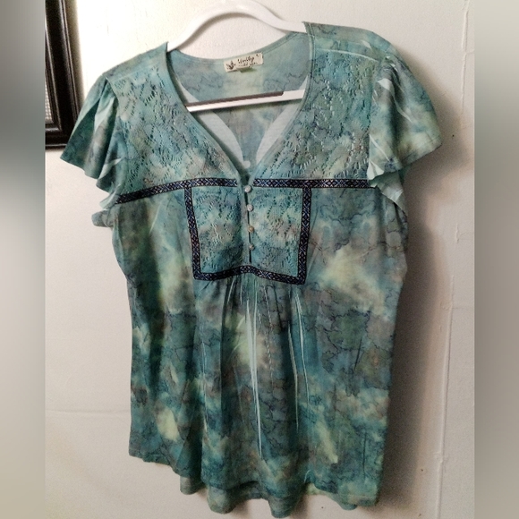 Unity World Wear | Tops | Nwt Unity Tie Dye Blouse Womens Size Large ...